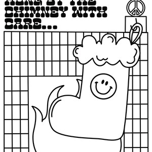 6 GROOVY Christmas Coloring Pages - Etsy