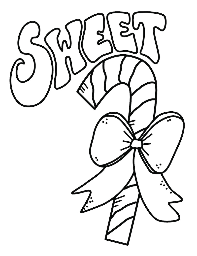 12 Christmas Coloring Pages - Etsy