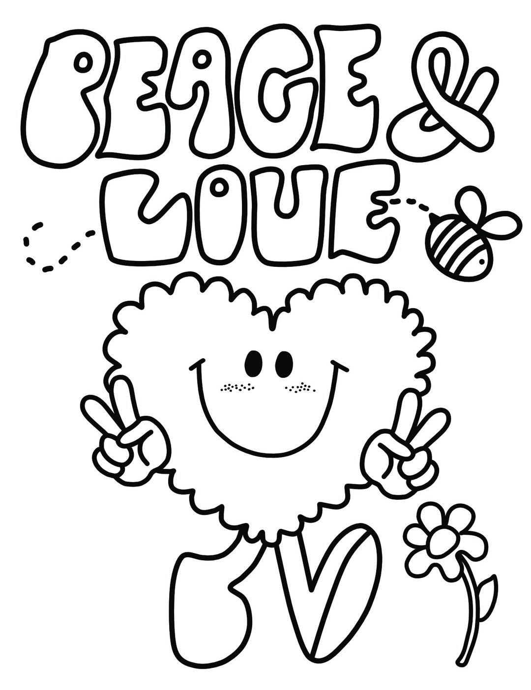 7 GROOVY VALENTINE’S Day Coloring Pages - Etsy
