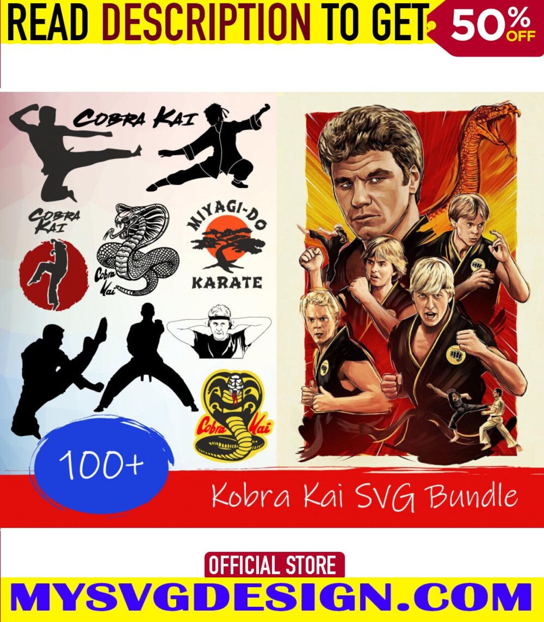 100 Cobra Kai Svg Bundle Cobra Cai Svg Karate Svg for - Etsy