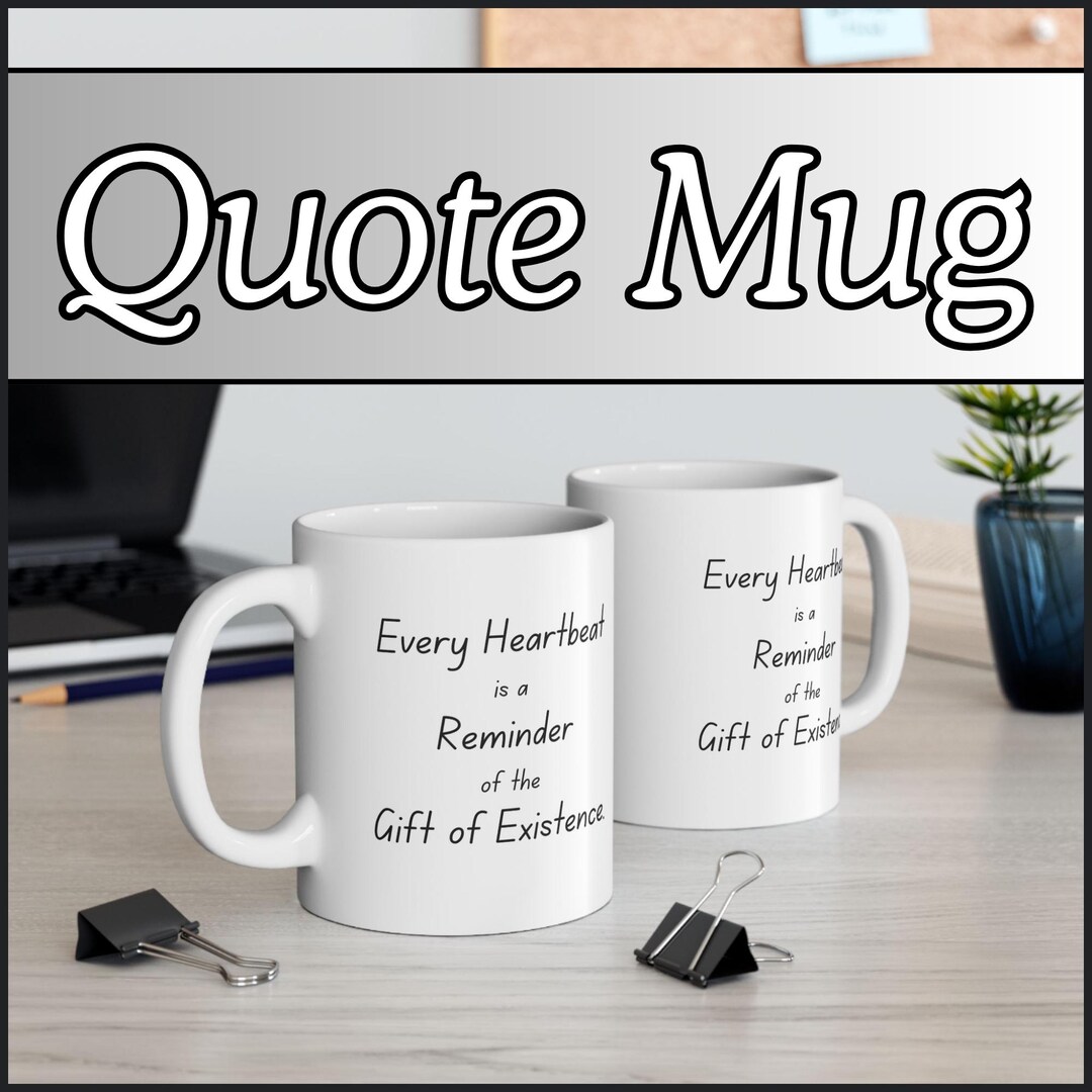 Quote Mug 3, Passion for Life Mug, Minimalist Mug, Ceramic Mug 11oz ...