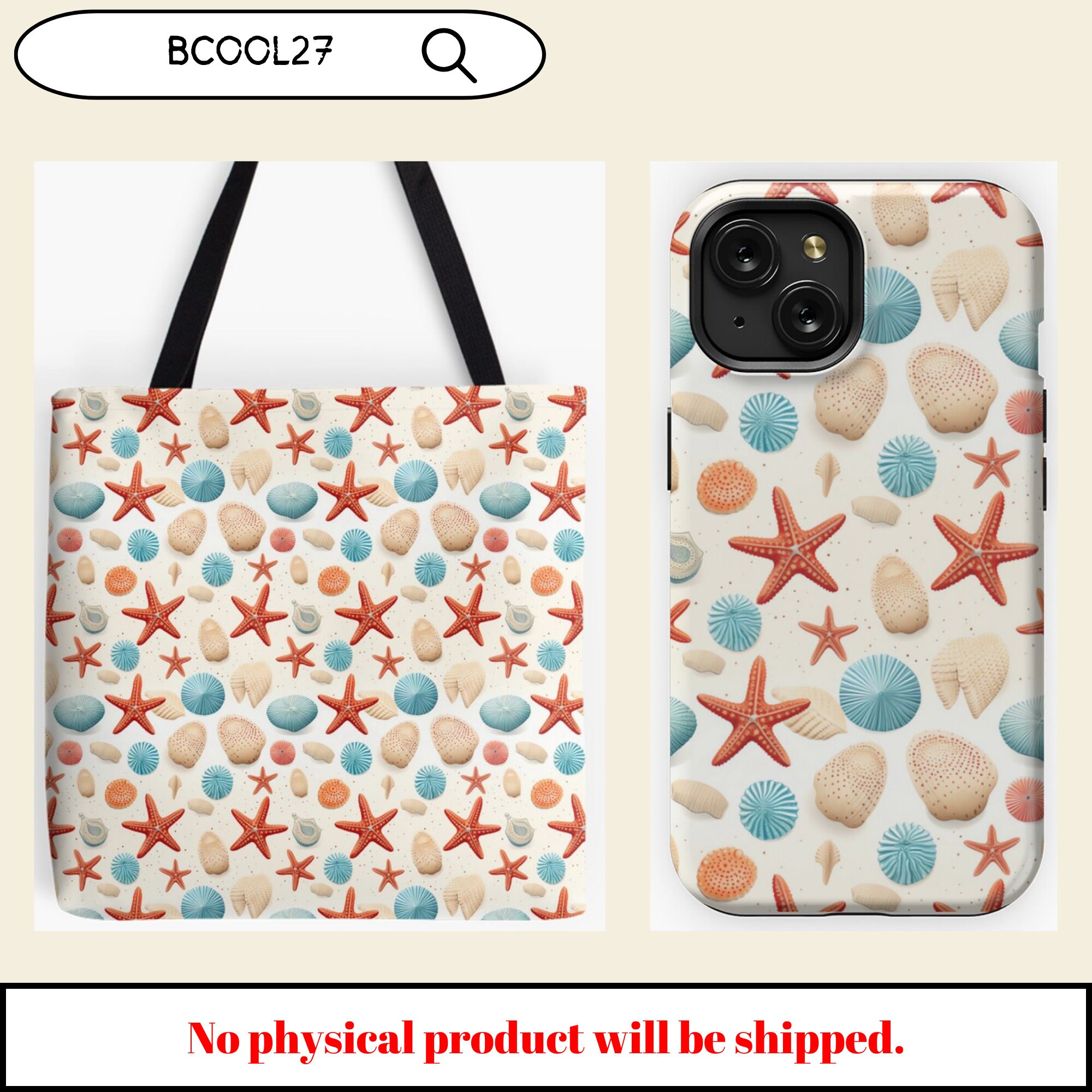 30 Nautical Niche Seamless Patterns seashells and Starfish L Digital ...