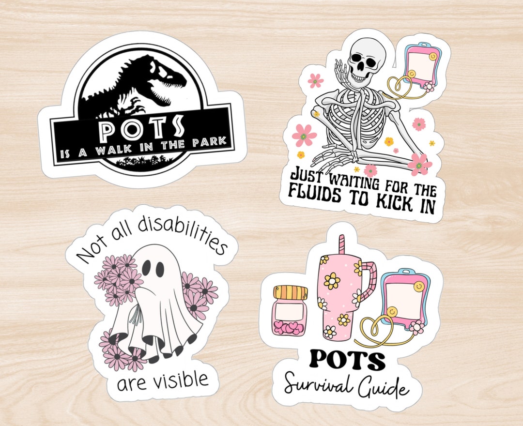 POTS Syndrome Stickers, Funny Chronic Illness Stickers, Sarcastic ...