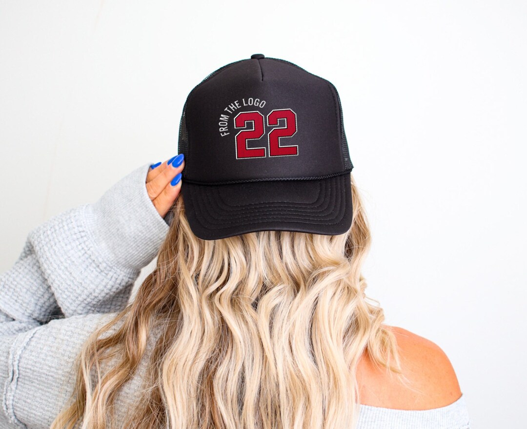 Embroidered 22 Foam Trucker Hat, From the Logo Hat, Number 22 Hat ...