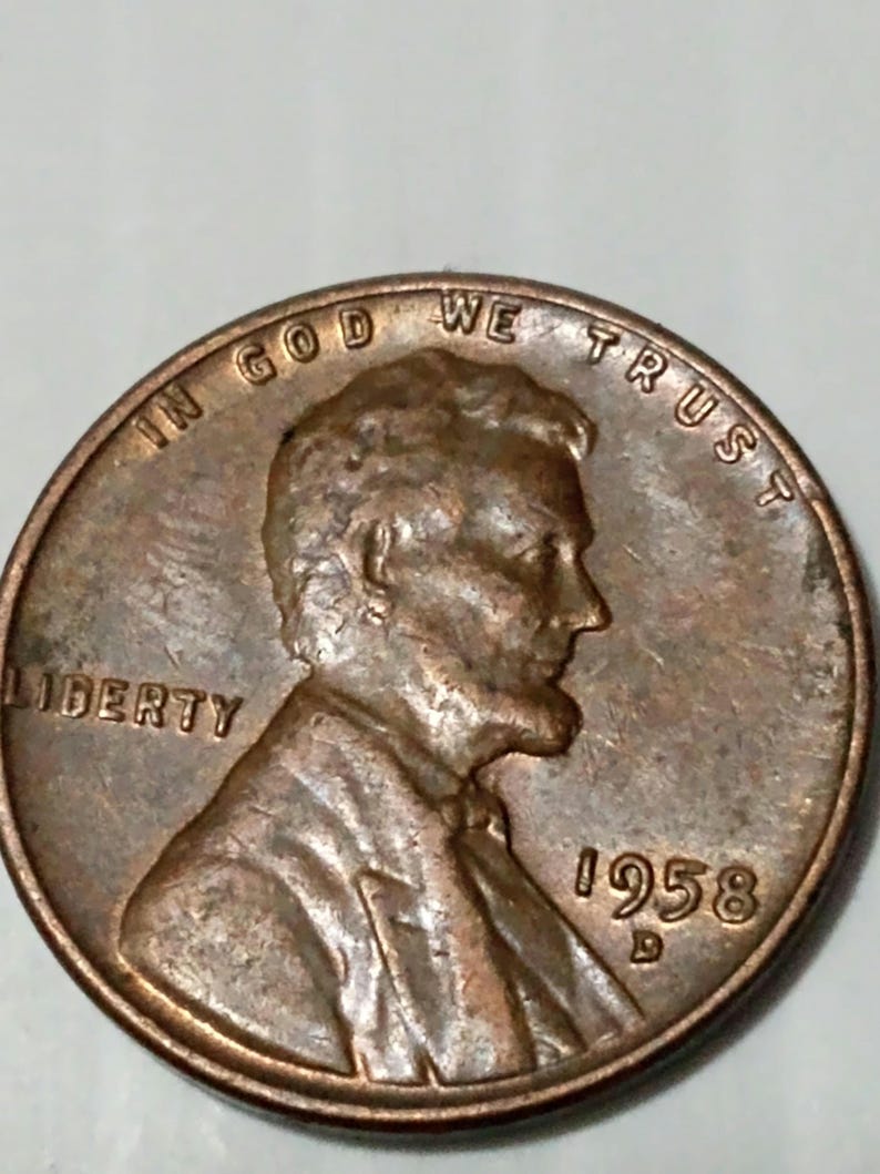 1958 D Mint Mark Lincoln Wheat Penny "the Last Year of Wheat Penny ...