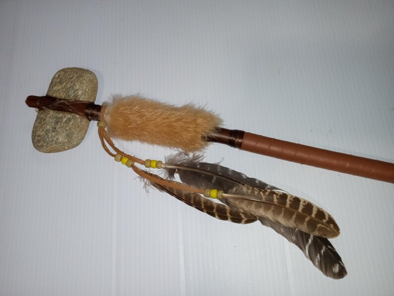 Decorative "2 Pcs Unit" Rivercane Handle Stone Tomahawks Wall Hanging ...