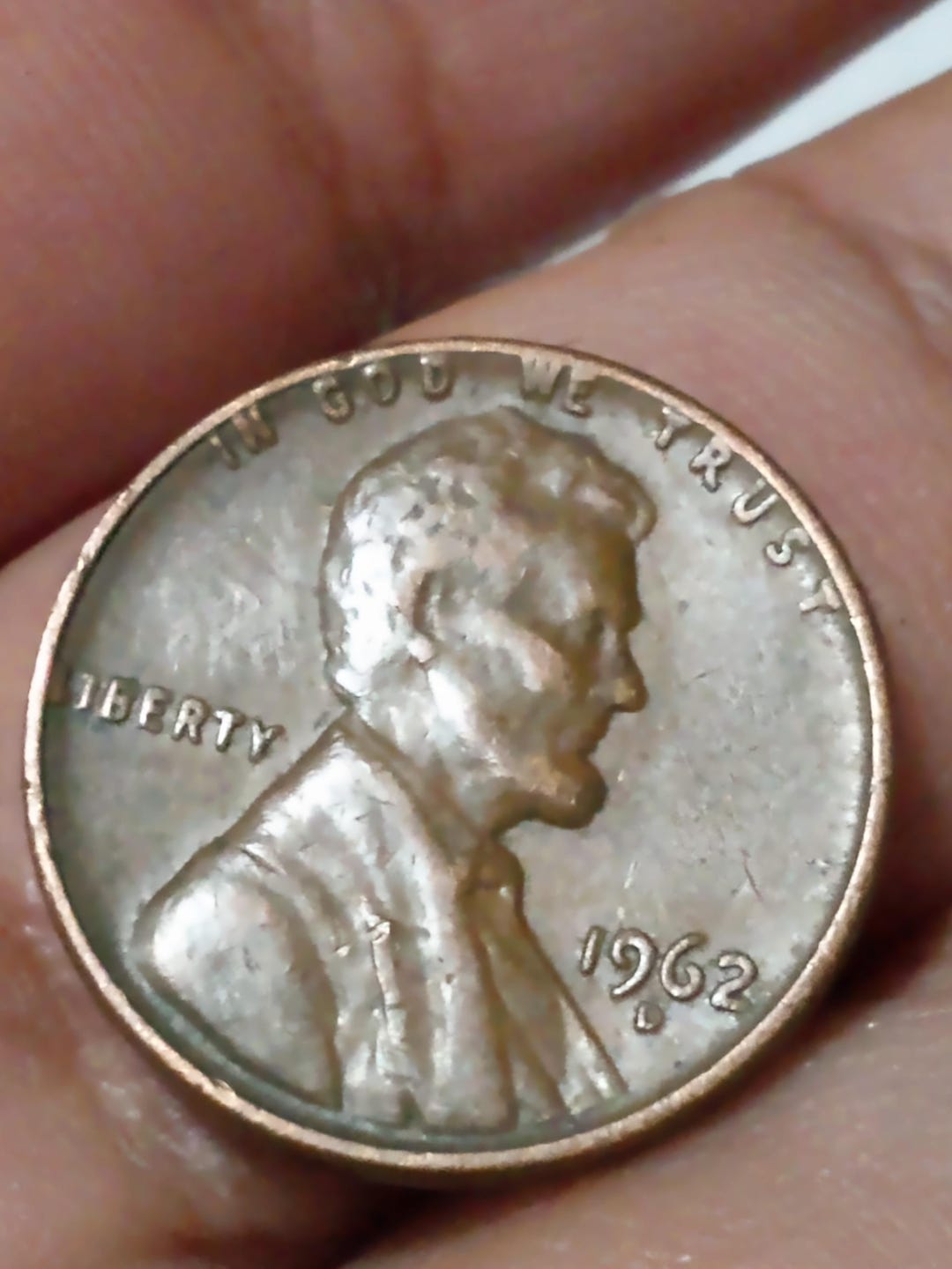 Collectable 1962 D Mint Mark Lincoln Penny Rare Coin Collection "weak L ...
