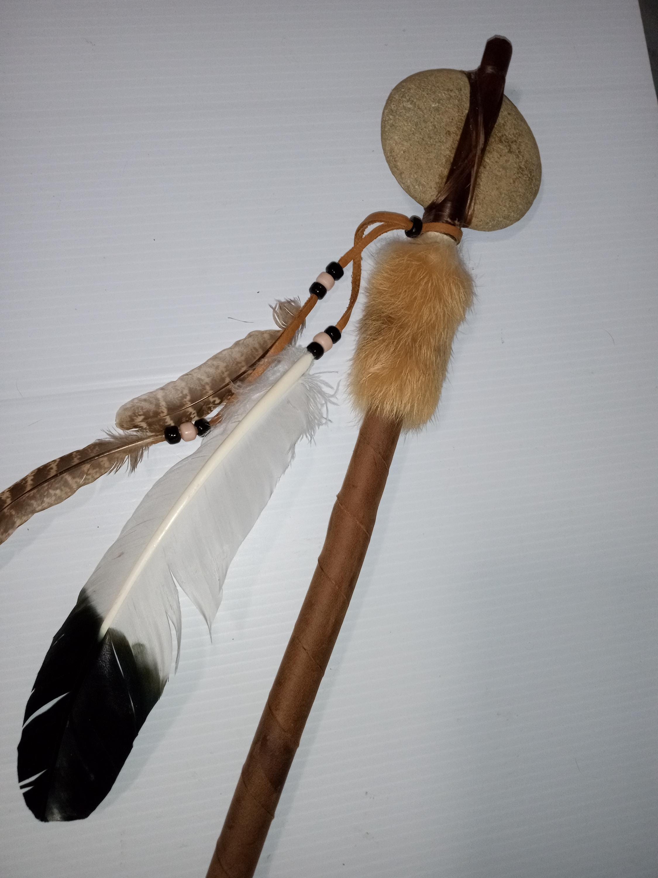 Decorative Rivercane Handle Stone Tomahawks Wall Hanging Home Decor ...