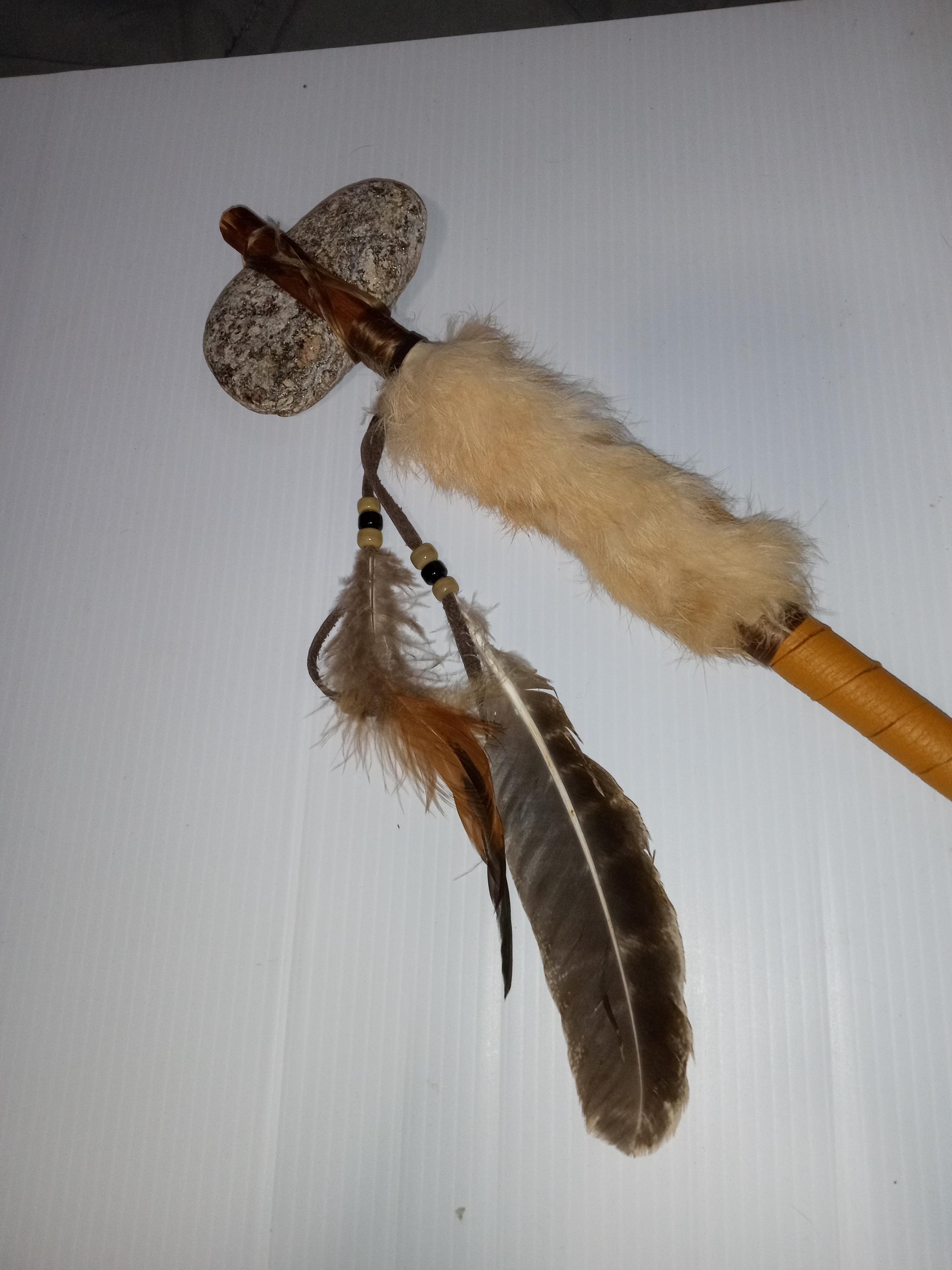 Decorative "2 Pcs Unit" Rivercane Handle Stone Tomahawks Wall Hanging ...