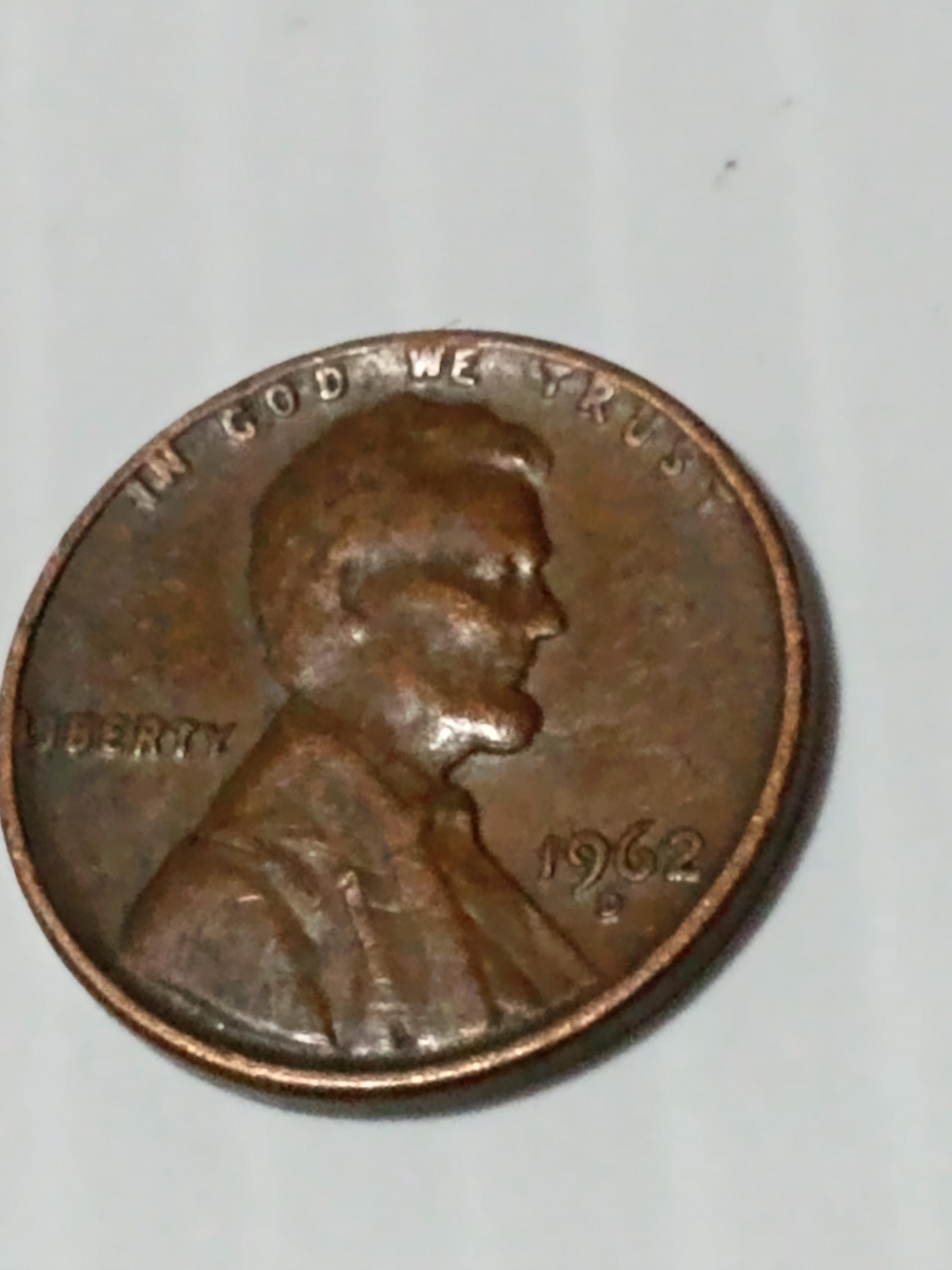 Collectable 1962 D Mint Mark Lincoln Penny Rare Coin Collection "weak L ...
