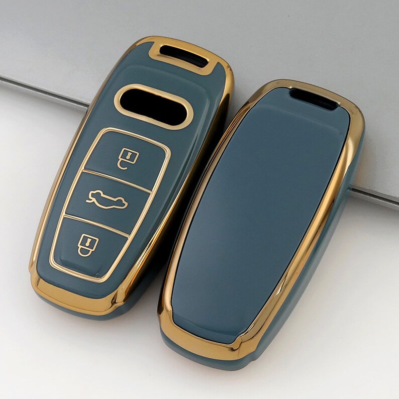 Audi Key Fob Cover: Gold Trim TPU Keyless Shell - Etsy