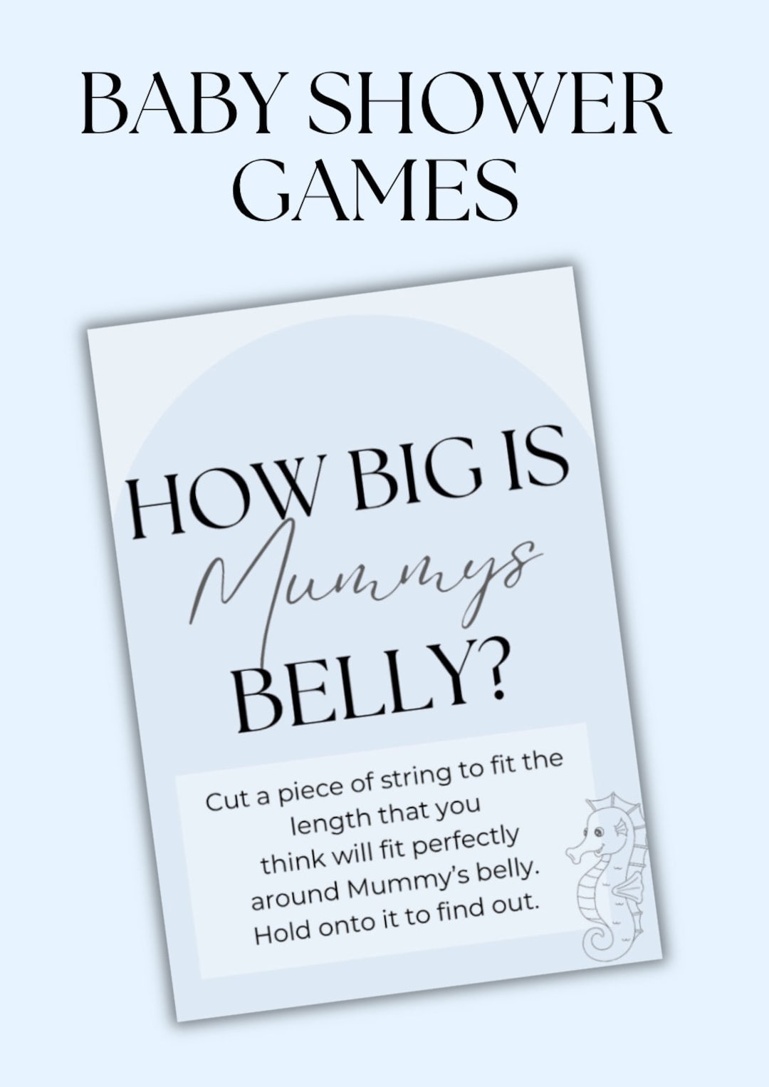 Baby Shower Game Mummys Belly - Etsy