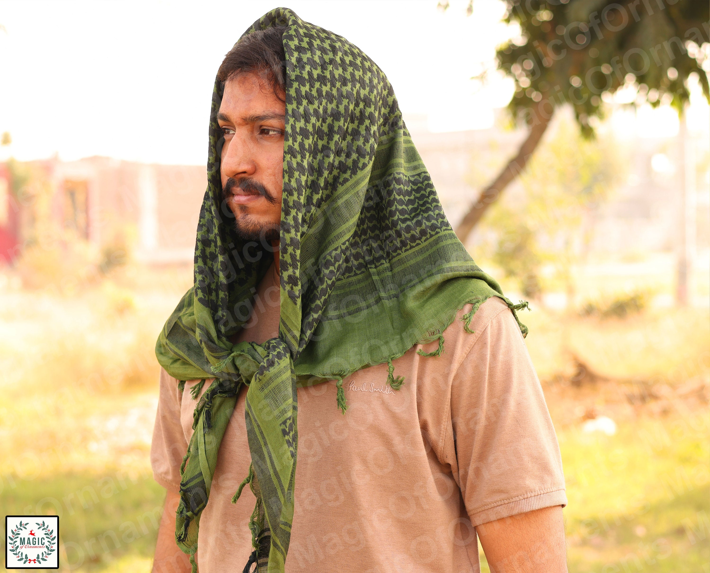 Palestine Keffiyeh Shemagh Scarf, Arab Style Cotton Head Scarf, Unique ...