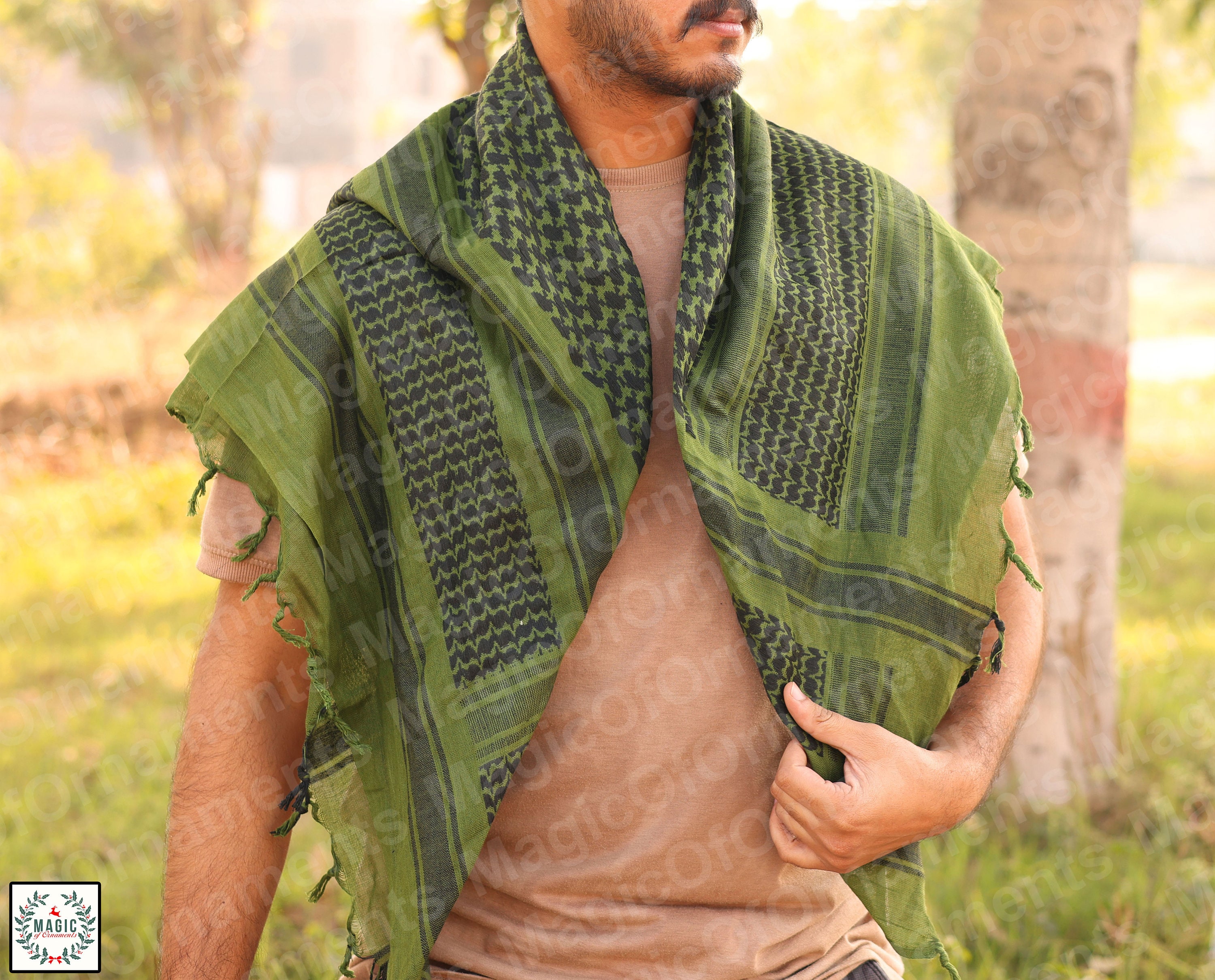 Palestine Keffiyeh Shemagh Scarf, Arab Style Cotton Head Scarf, Unique ...