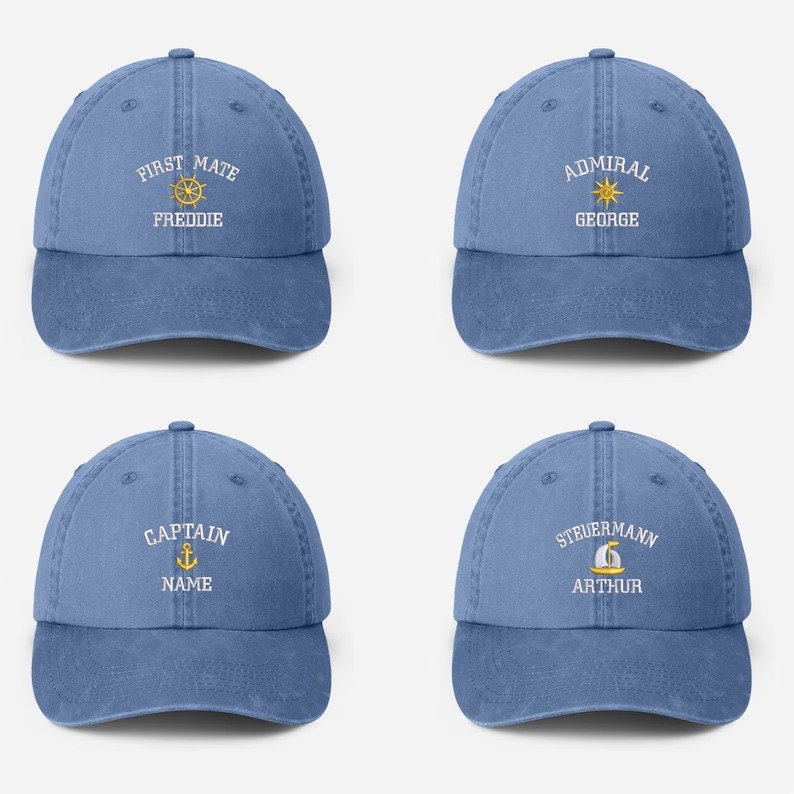 Custom Monograms Captain Cap, Embroidered Baseball Cap, Personalized ...