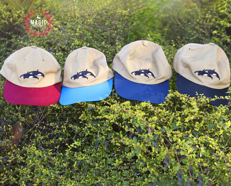 Orca Whale Wildlife Snapback Caps, Embroidered Killer Orca Whale ...
