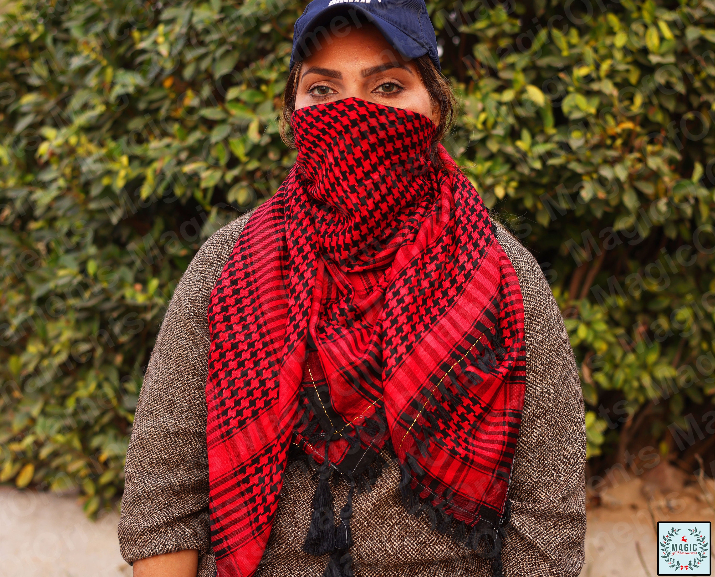 Arab Style Traditional Keffiyeh, Unique Palestine Cotton Scarf, Vintage ...