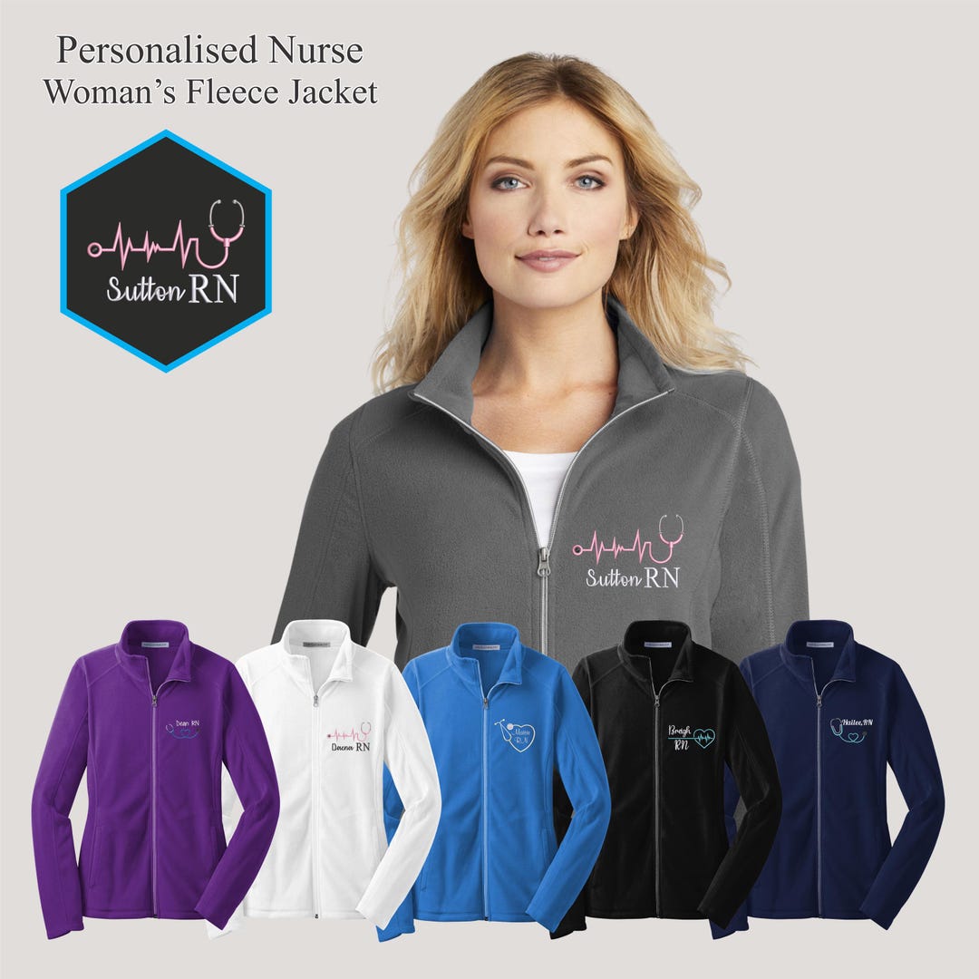 Personalized Monogrammed Nurse Jackets, Custom Name Rn Jackets for ...