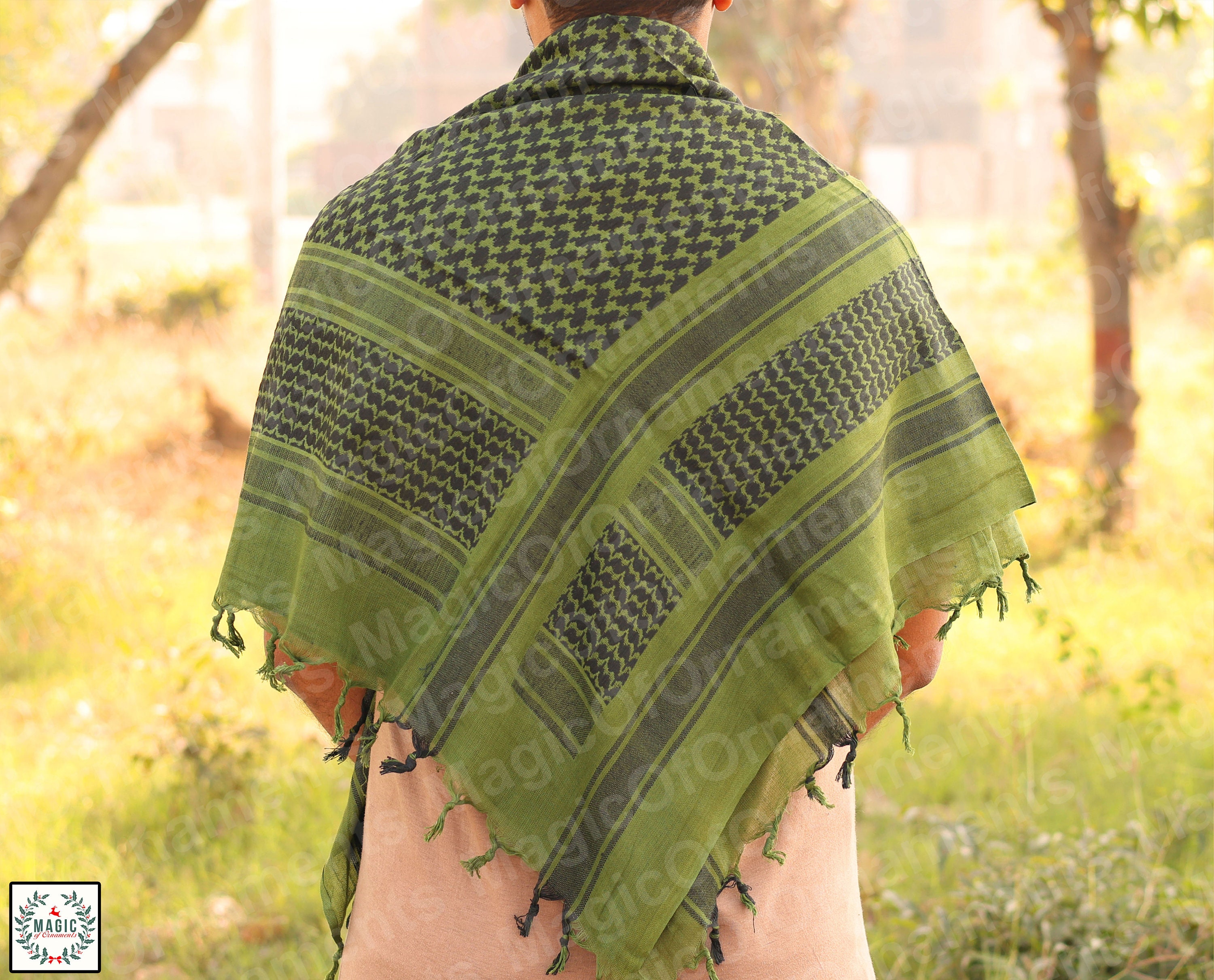 Palestine Keffiyeh Shemagh Scarf, Arab Style Cotton Head Scarf, Unique ...