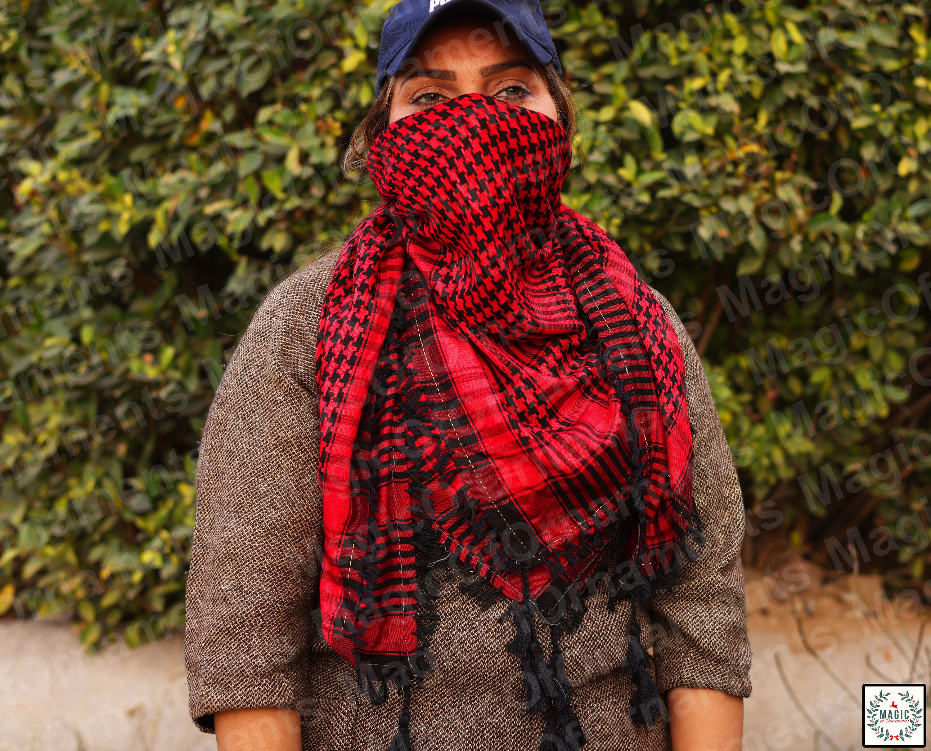 Traditional Palestine Keffiyeh Scarf, Unique Arafat Hatta Shemagh, Wide ...