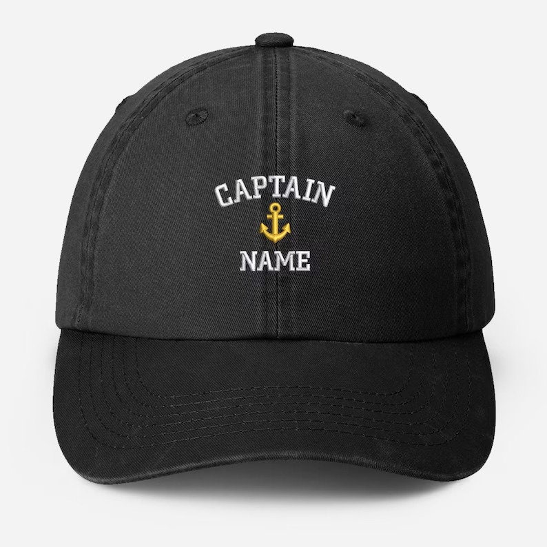 Custom Monograms Captain Cap, Embroidered Baseball Cap, Personalized ...