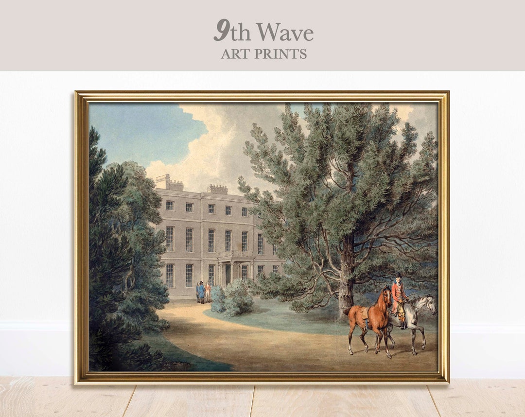 Regency Country House Print | Manor House Instant Download Wall Decor ...