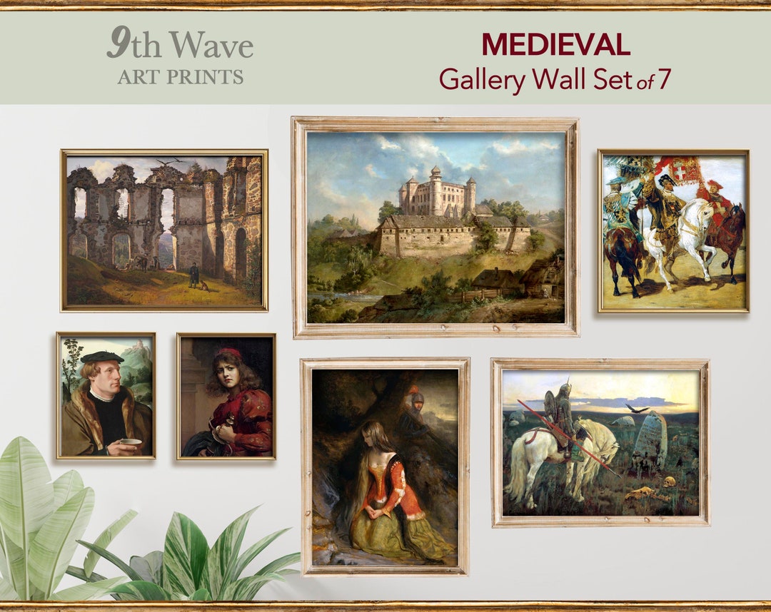 Medieval Gallery Wall Set, Vintage Prints Middle Ages, Fairy Tale ...