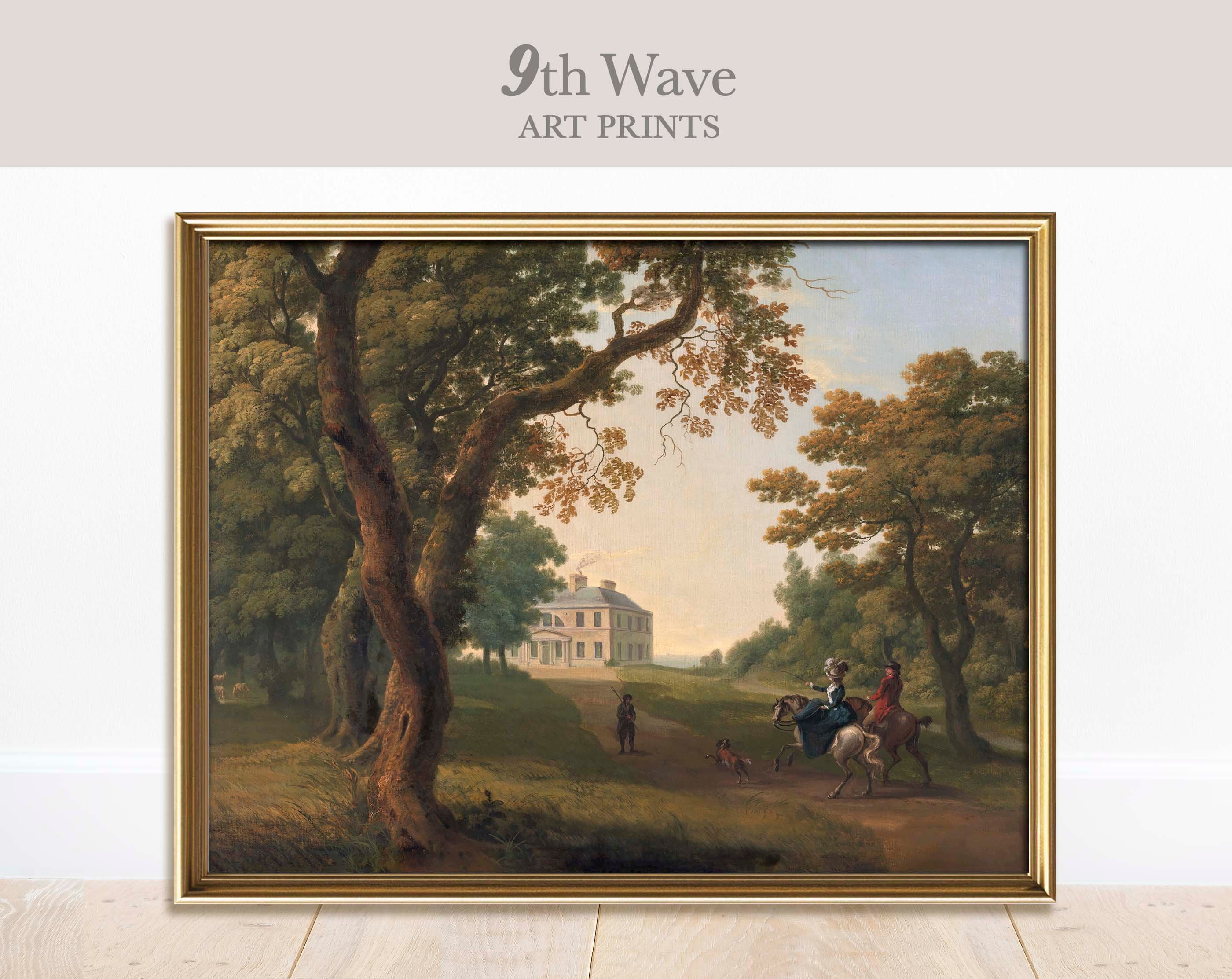 Regency Country House Print, Antique House Instant Download Wall Decor ...