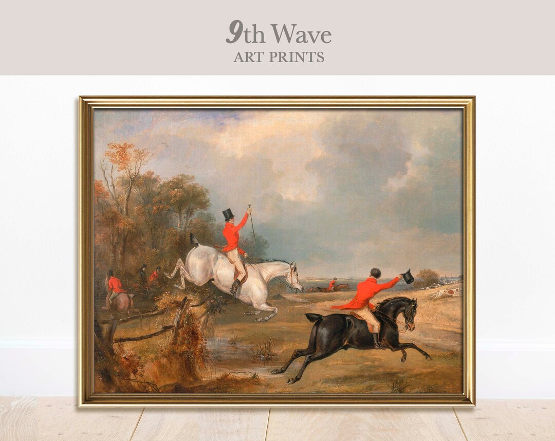 Antique Fox Hunt Print | Vintage Country Wall Decor | Printable Art - Etsy