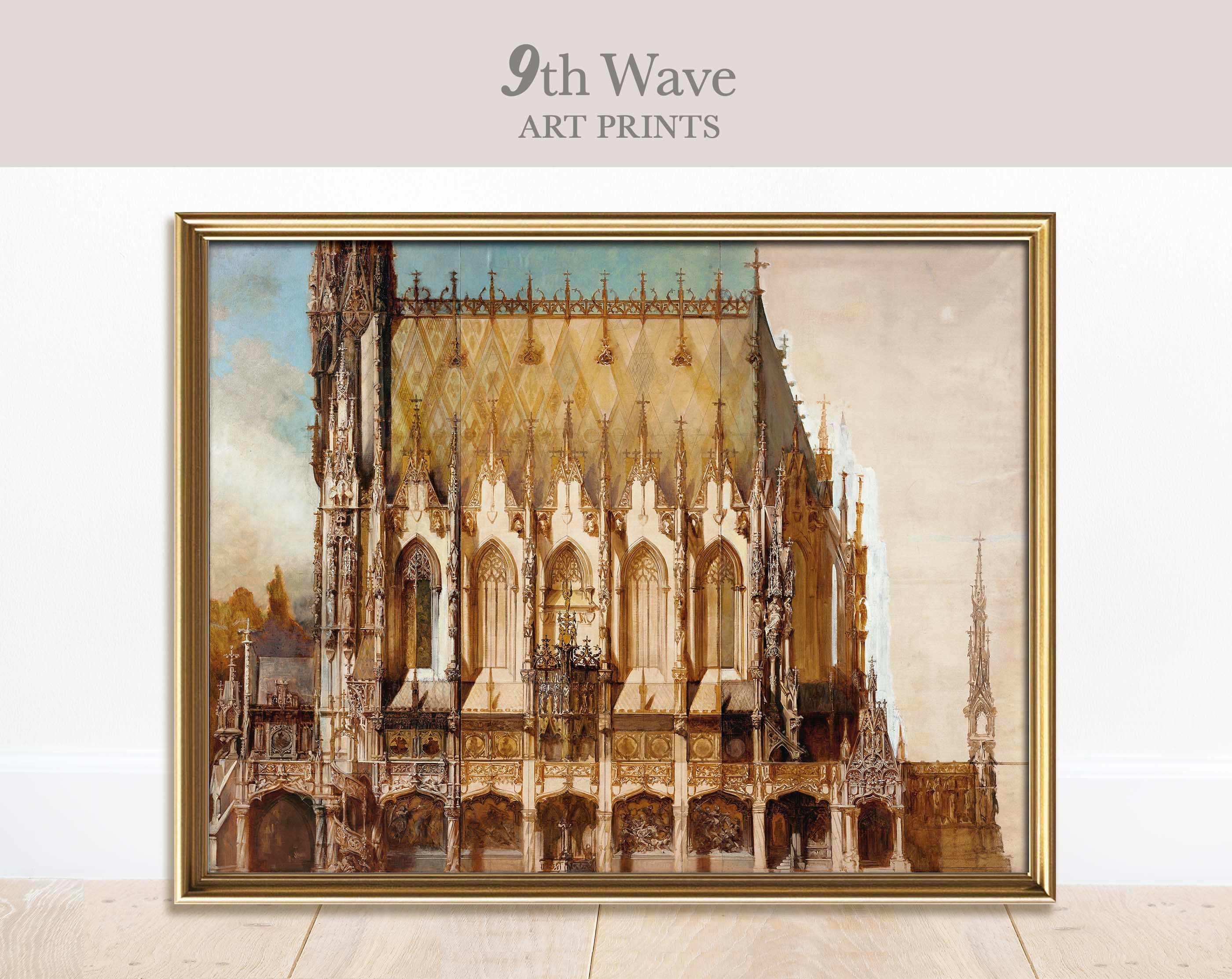Architectural Drawing Print | Instant Download Wall Decor | Gothic Hand ...