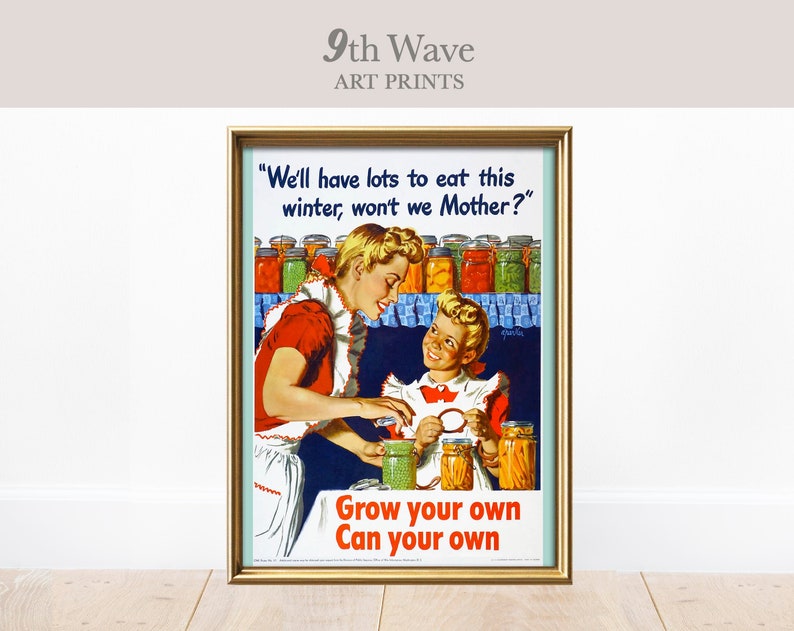 Retro Kitchen Print, 1940s Kitchen Print, Vintage Ad Instant Download ...