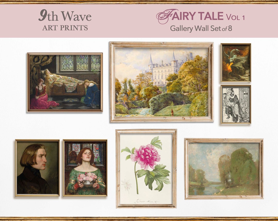 Fairy Tale Gallery Wall Set, Princess Prints Middle Ages, Fairy Tale ...