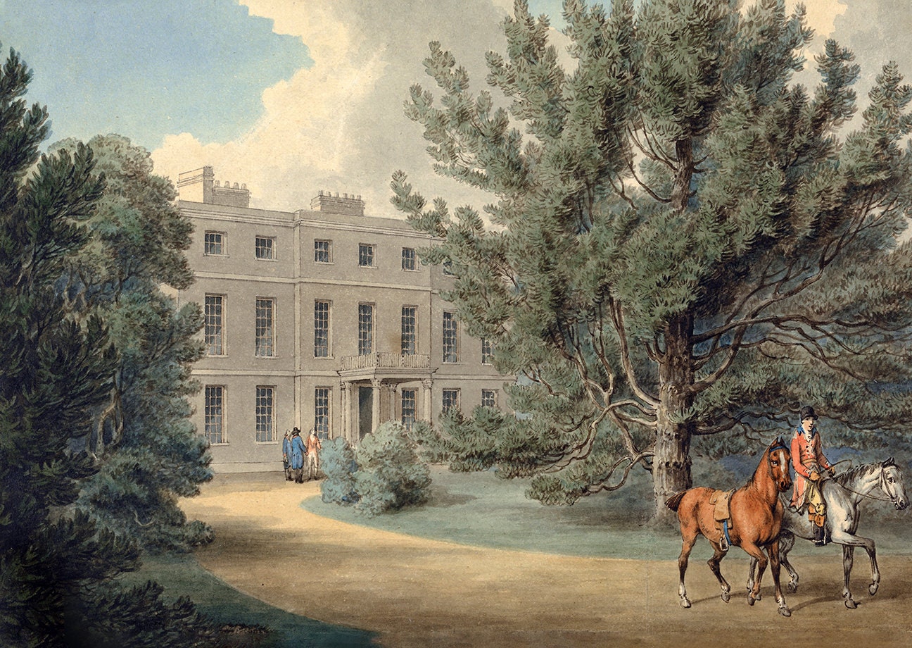 Regency Country House Print | Manor House Instant Download Wall Decor ...