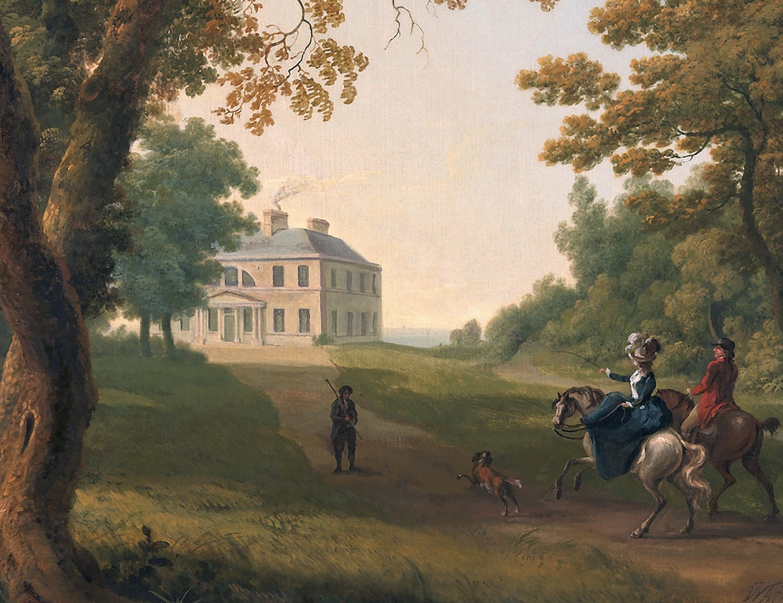 Regency Country House Print, Antique House Instant Download Wall Decor ...
