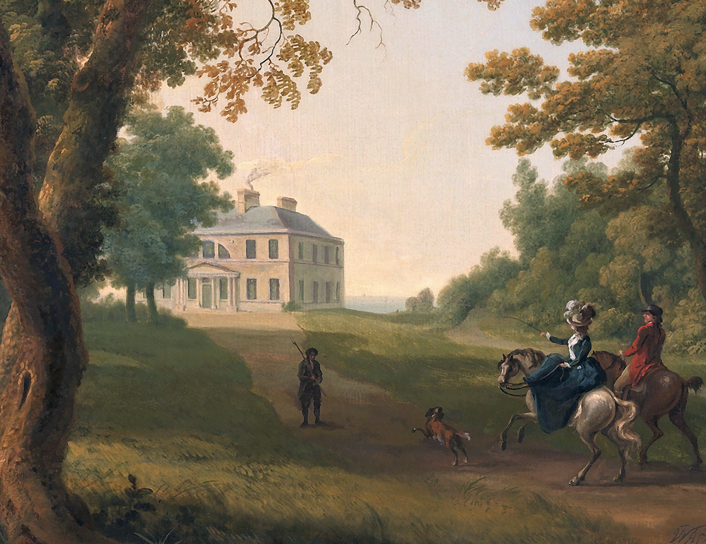 Regency Country House Print, Antique House Instant Download Wall Decor ...