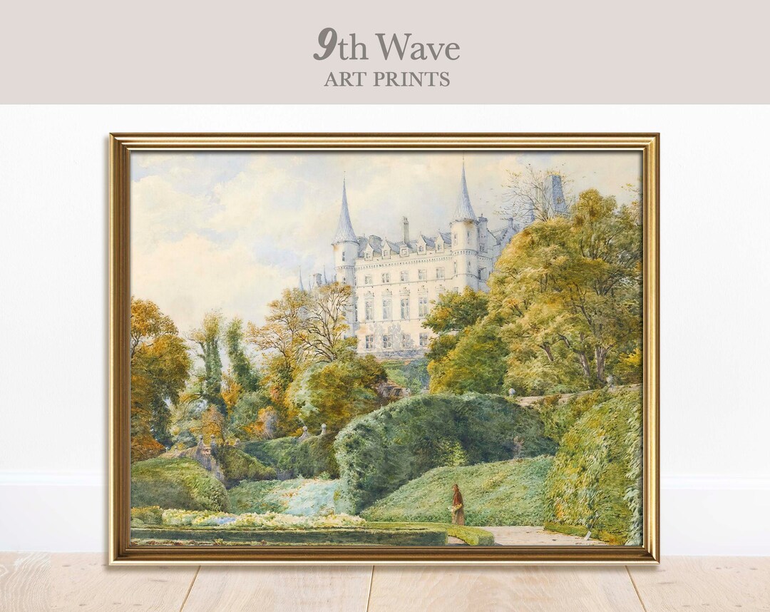 Medieval Castle Print, Vintage Landscape Print, Fairy Tale Instant ...