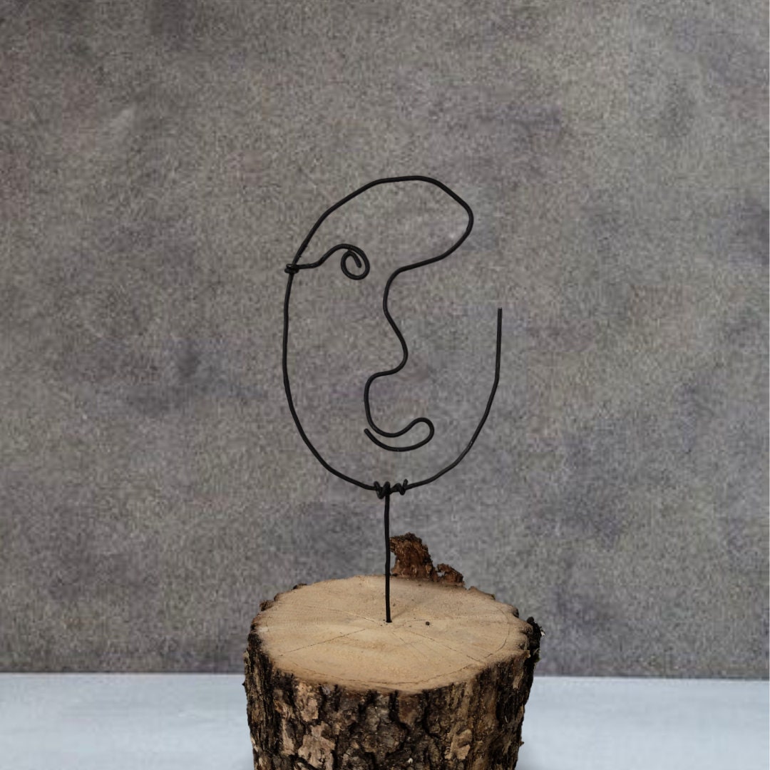 Abstract Face Wire Sculpture, Wire Art, Abstract Style, Home Decor ...