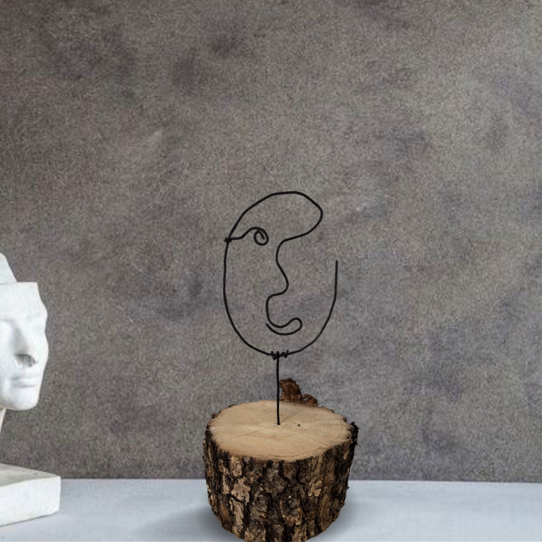Abstract Face Wire Sculpture, Wire Art, Abstract Style, Home Decor ...