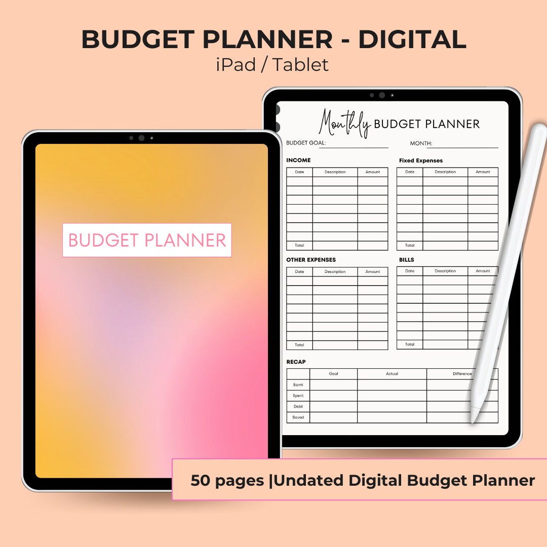 Digital Budget Planner, Finance Tracker, Finance Planner, Digital ...