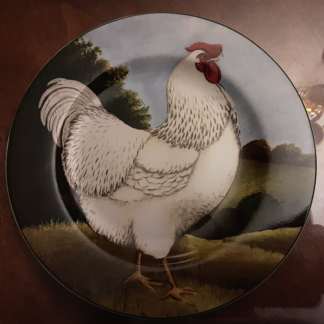 David Carter Brown Collection Vintage Plate Rooster Chicken - Etsy