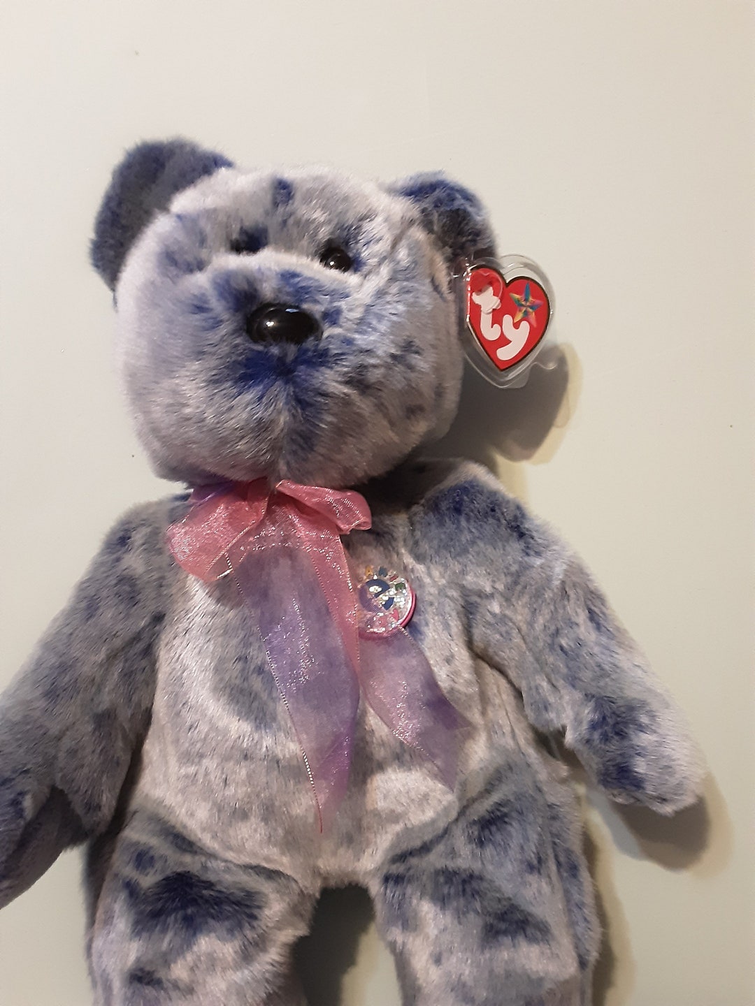 Classic Ty Beanie Baby Periwinkle the Bear . - Etsy