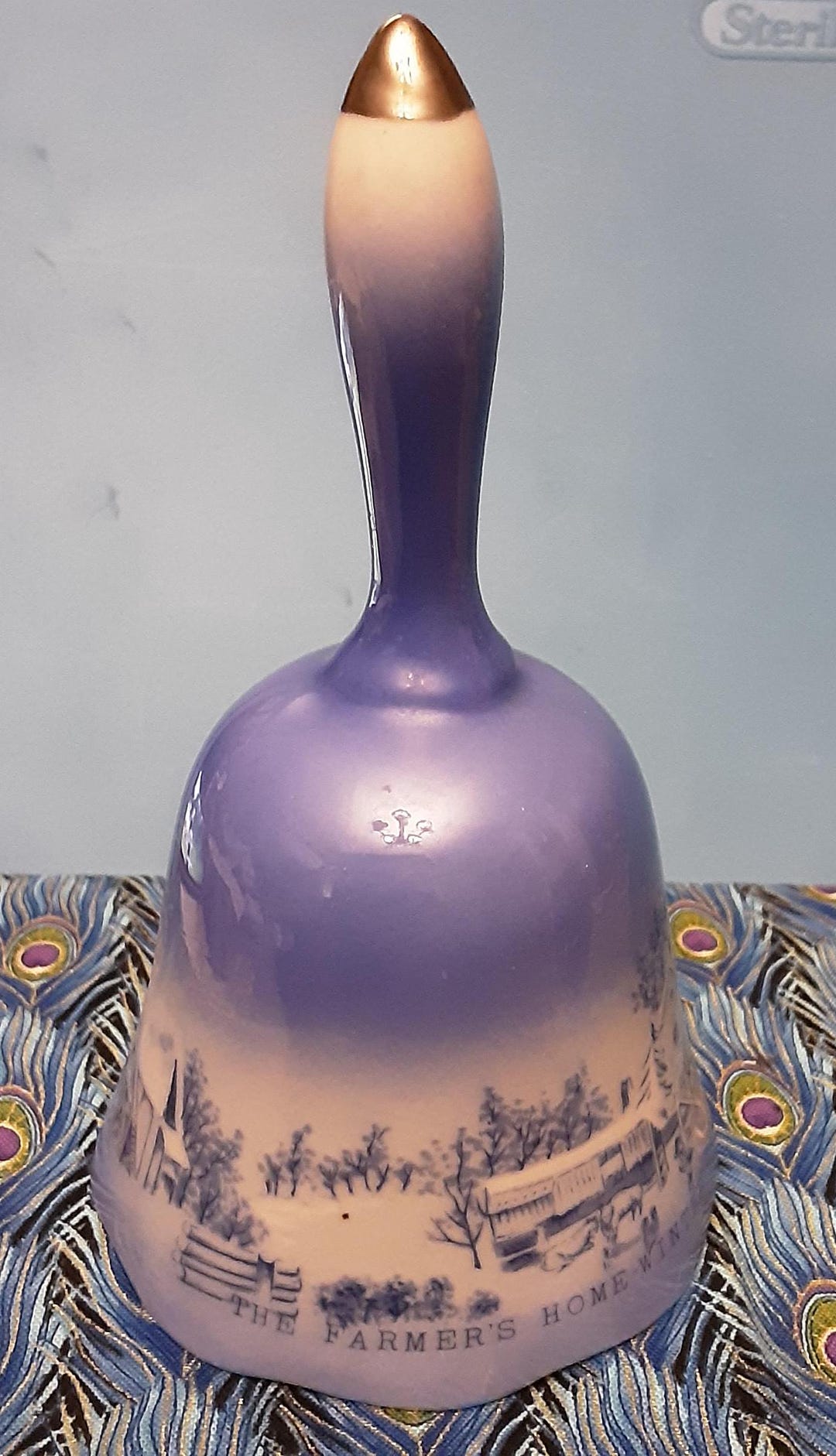 Vintage Farmers Home Winter Currier and Ives Ceramic Dinner Bell - Etsy