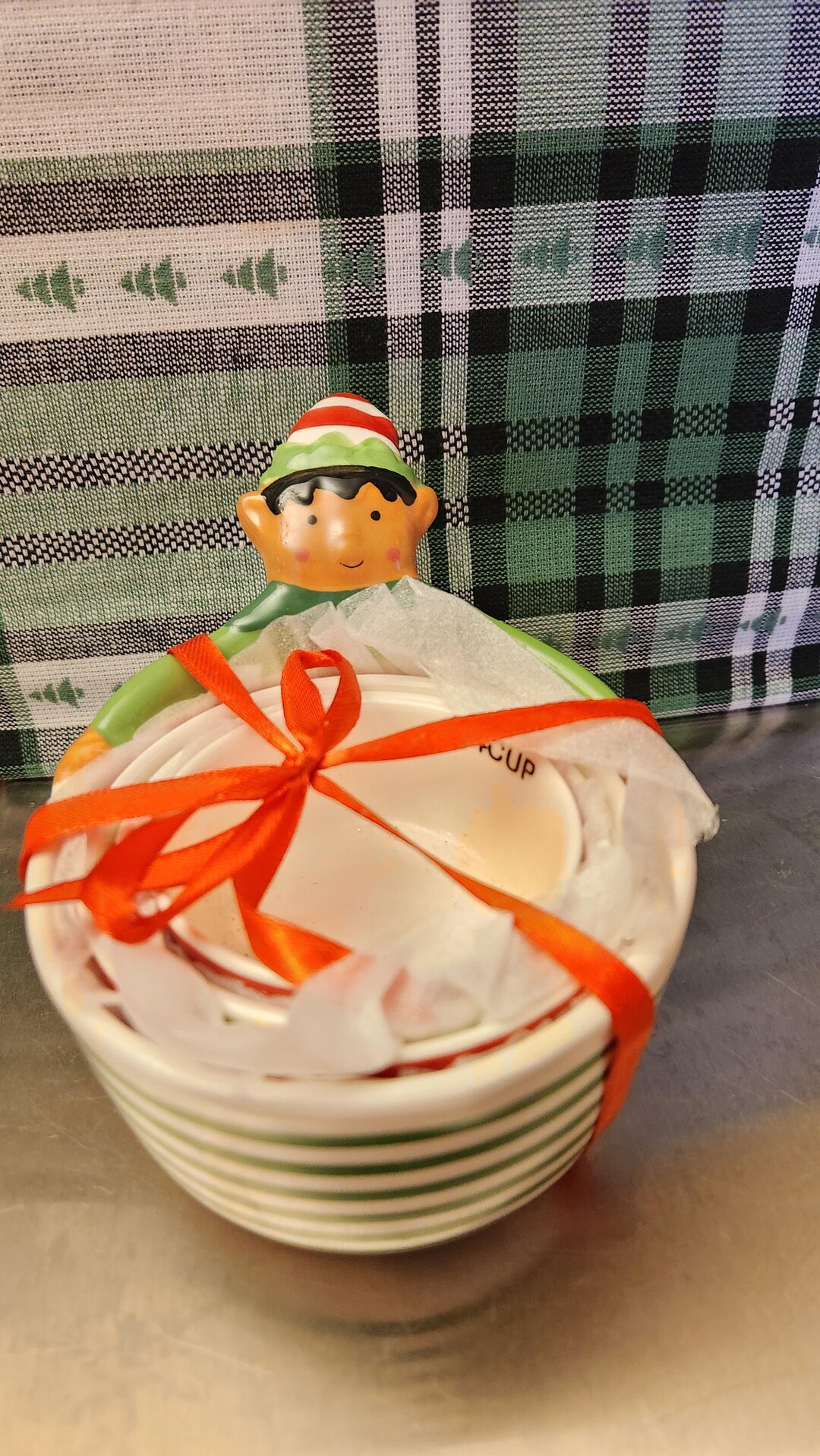 Holiday Time Christmas Elf Cermic Measuring Cups new - Etsy
