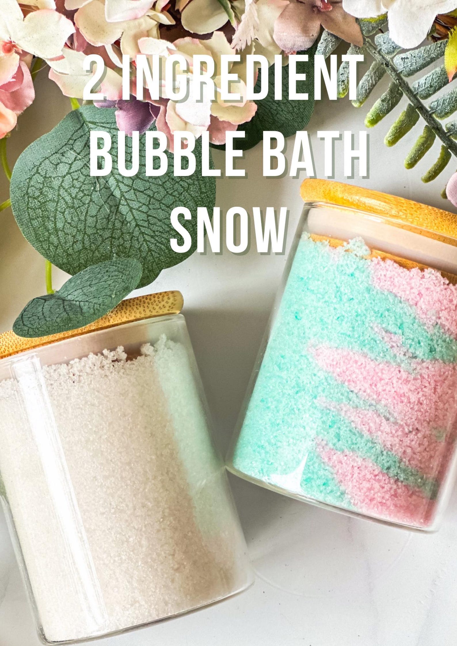 2 Ingredient Bubble Bath Snow Recipe / Bubble Bath Powder Formulation ...