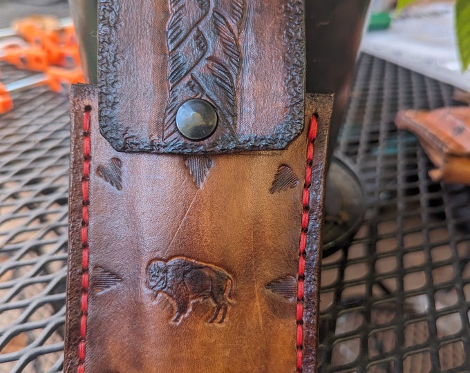 Custom Right Hand Cross Draw Leather Knife Sheath for a Buck 110 or ...