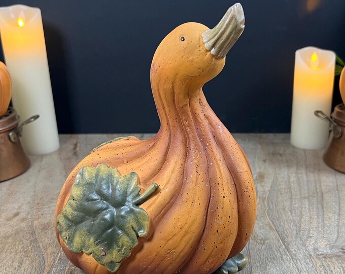 Vintage Pumpkin Squash Duck Figure - Whimsical Fall Decor - Etsy