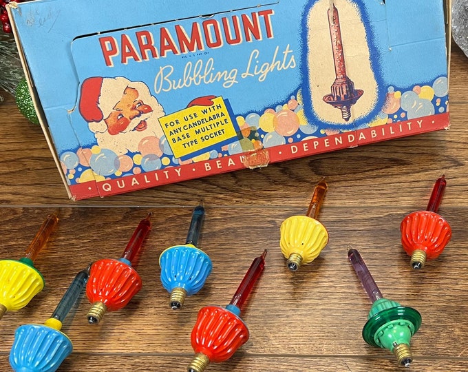 Vintage 1950s Paramount Bubble Light Replacement Set Original Box ...