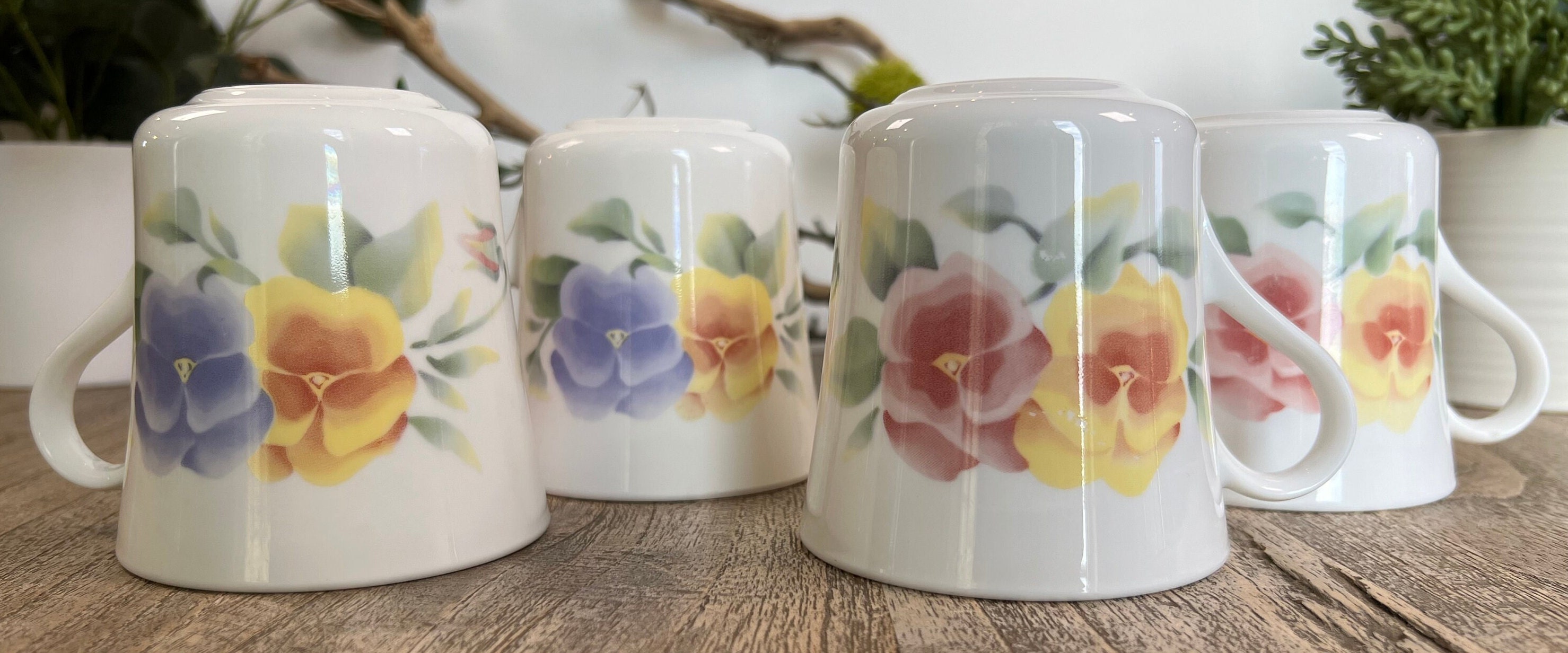 Vintage Corning Corelle Mugs Summer Blush, Set of 4 - Etsy