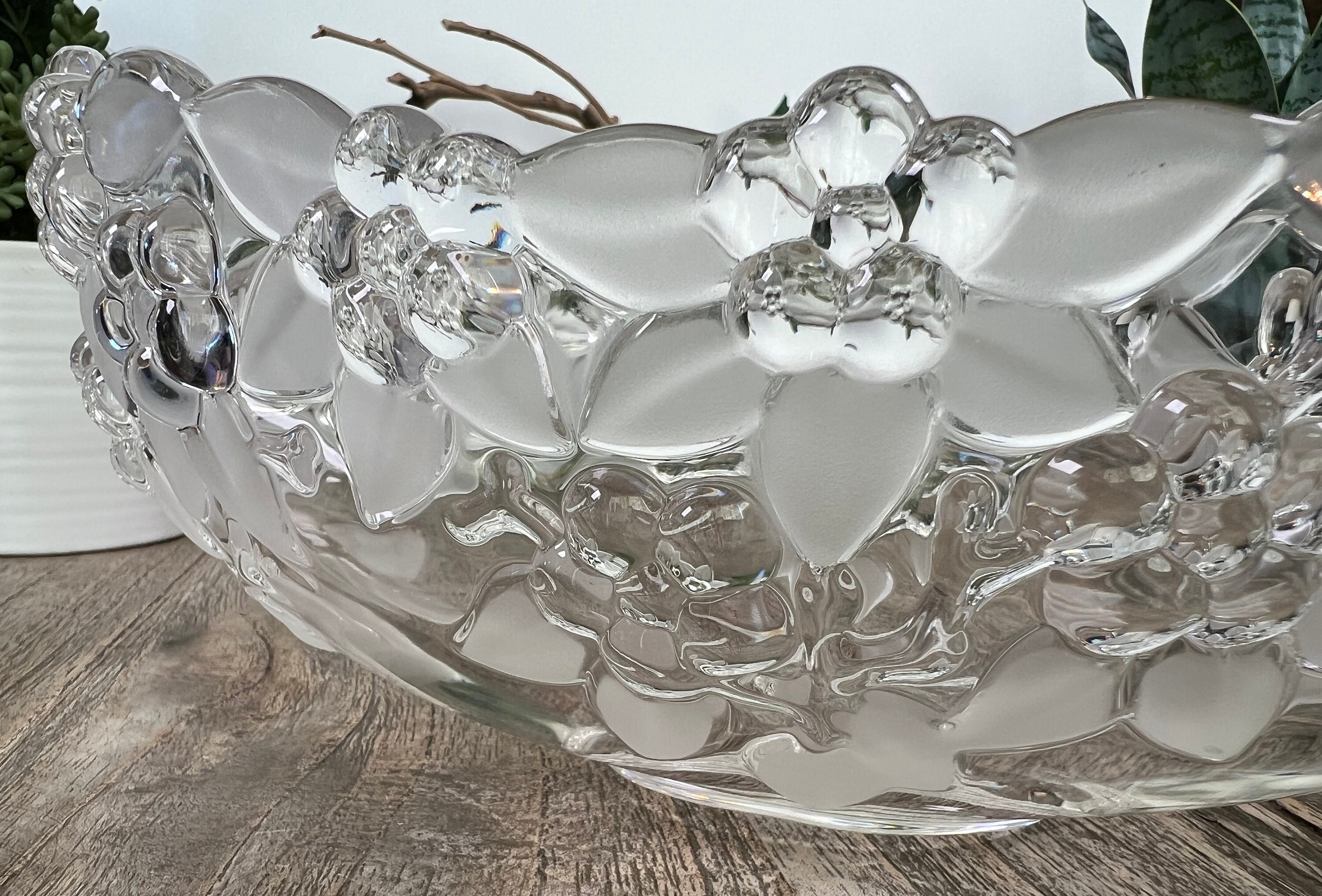 Vintage Mikasa Crystal Glass Serving Bowl/vase - Etsy