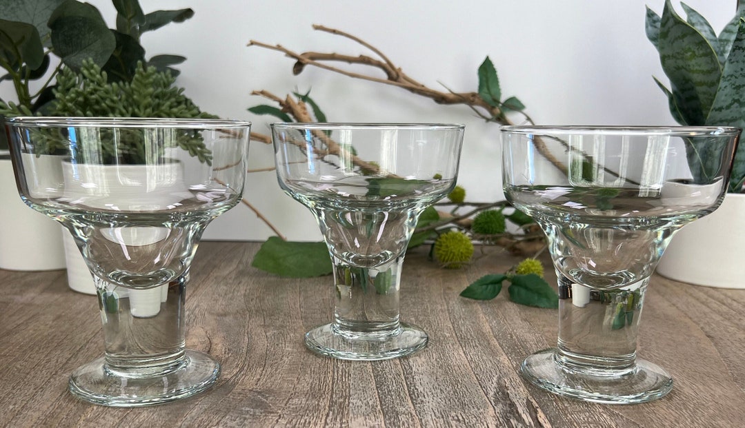 Vintage Libby Short Footed Handblown Glasses - Set of 3 - Etsy